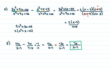 Algebra Adding And Subtracting Expressions With Common