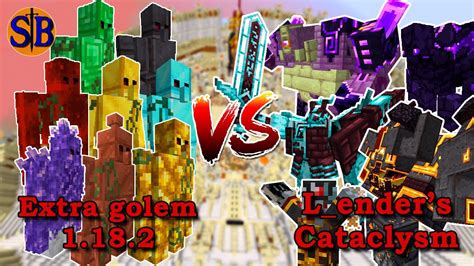 Extra Golems Team Vs L Ender S Cataclysm Team Minecraft Mob Battle