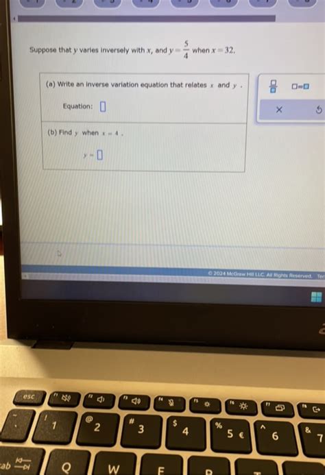 Suppose That Y Varies Inversely With X And Y StudyX