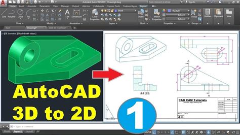 AutoCAD 3D To 2D Conversion Tutorial Part 1 Of 2 YouTube