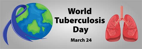 World Tuberculosis Day Poster With Human Lungs 538980 Vector Art At