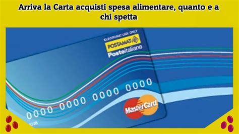 Arriva La Carta Acquisti Spesa Alimentare Quanto E A Chi Spetta YouTube