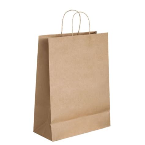 10 Unidades Sacola Kraft Alça Torcida 31cmX12cmX34cm