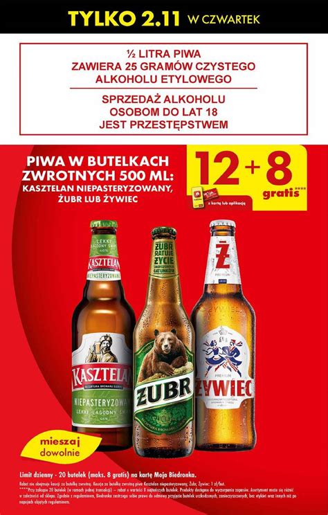 Biedronka 02 11 2023 W Tym Tygodniu Piwo W Butelkach 12 8 Gratis
