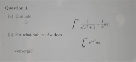 solved [ int {1} { infty}