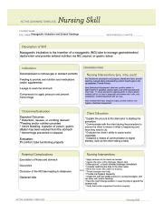 Active Learning Template Nursing Skill Nasogastric Intubation And