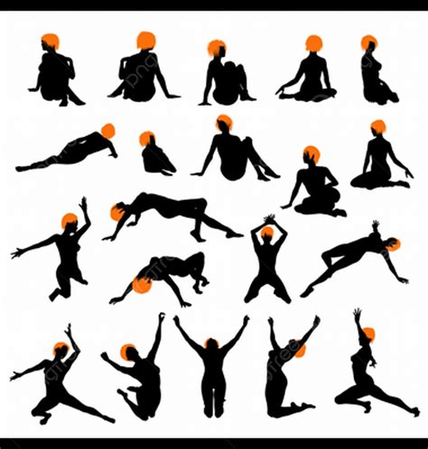 Naked Girl Silhouette PNG Transparent Naked Sexy Girls Silhouette Set