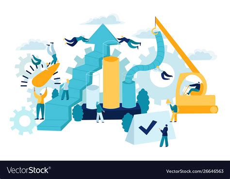 Kpi Concept Evaluation Optimization Strategy Vector Image