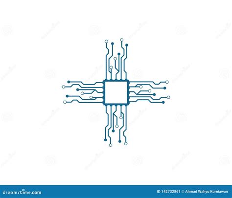 Vector Del Logotipo De La Tecnolog a De Circuito Ilustración del Vector