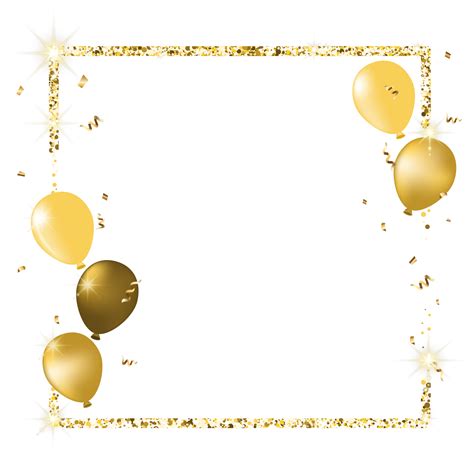 Marco De Globo Y Confeti En Color Dorado 17264637 PNG