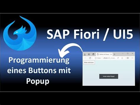 SAP Fiori UI5 Teil 3 Programmierung Eines Buttons Mit Popup YouTube