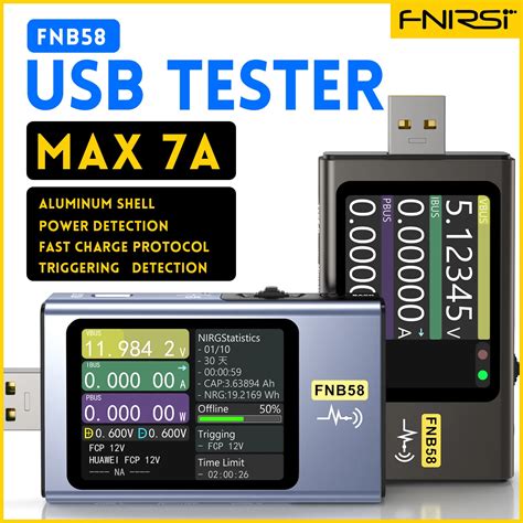FNIRSI FNB58 USB Voltage Tester TYPE C Voltmeter Ammeter Fast Charge