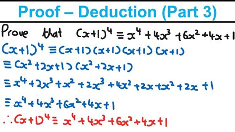 proof part 3 proof by deduction algebraic methods year 1 edexcel as and a level maths