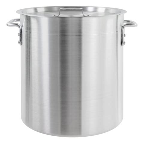 Choice Qt Standard Weight Aluminum Stock Pot With Cover