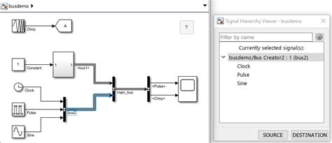 view signal hierarchy and trace signal to source or destination matlab