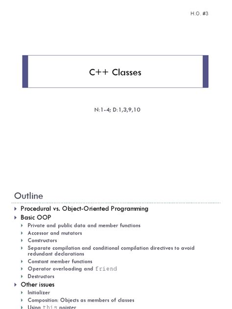 classes pdf constructor object oriented programming programming