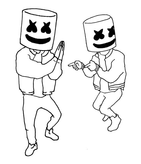 Fortnite Marshmello Skin Coloring Page 206