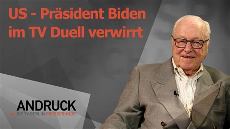 Andruck der Pressetalk US Präsident Biden im TV Duell verwirrt YouTube
