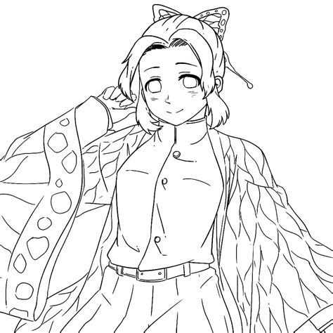 Dibujo De Shinobu Kochou Para Colorear Dibujos Para Colorear Imprimir