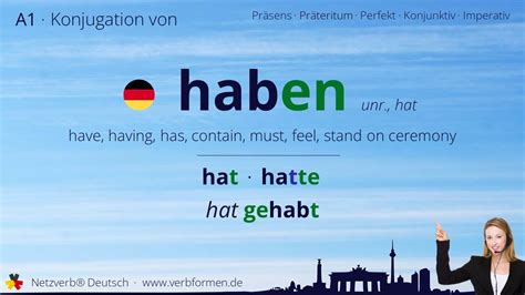 Konjugation Verb Haben Unr Hat Alle Zeitformen Lernvideo