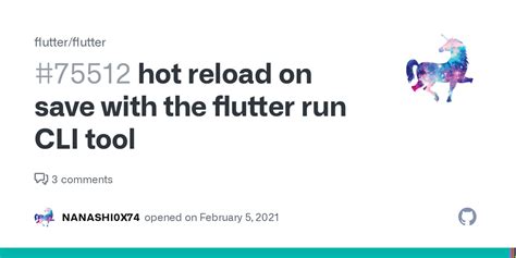 Hot Reload On Save With The Flutter Run Cli Tool Issue