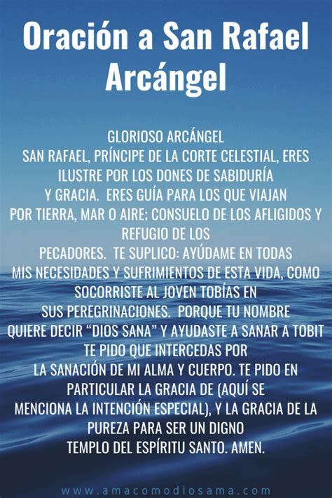 Oración a san rafael arcángel Artofit