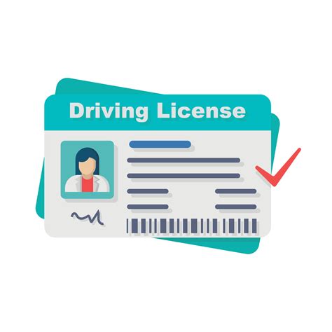 Driving License With Photo Identification Or Id Card Template