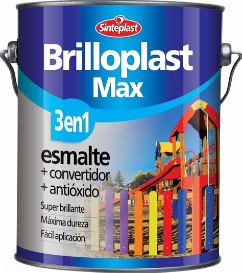 Esmalte Brillante 3 En 1 Brilloplast Max 4lts Colores 1 908 00 En