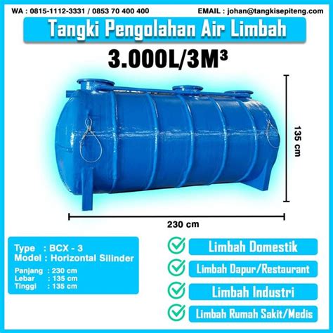 Jual Tangki Pengolahan Air Limbah Ipal 3 M3 3000l Biotech Stp Di Lapak Eco Bio Bukalapak