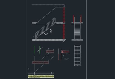 Escalera De Madera Y Detalle Constructivo Kb Bibliocad