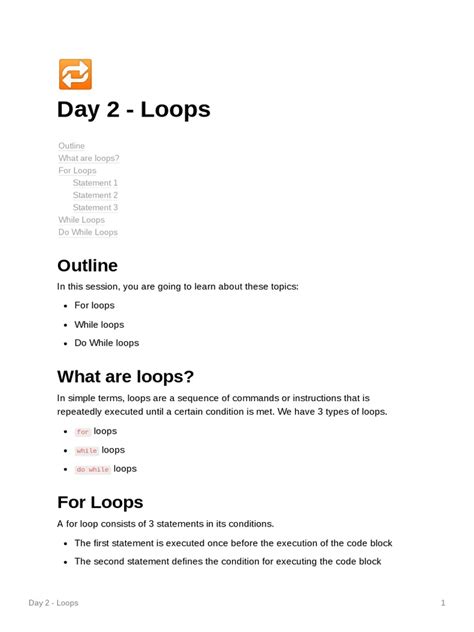 loops explained for while do while pdf control flow computing