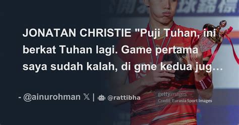 JONATAN CHRISTIE Puji Tuhan Ini Berkat Tuhan Lagi Game Pertama Saya