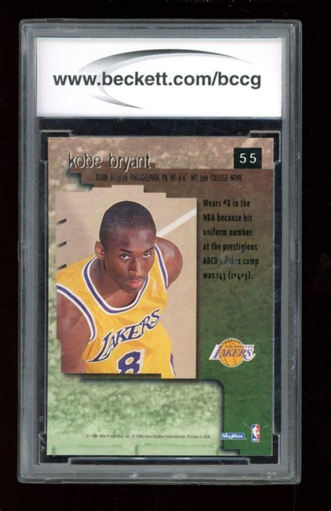 Kobe Bryant 1996 97 Skybox Premium 55 BCCG 10 Pristine Auction