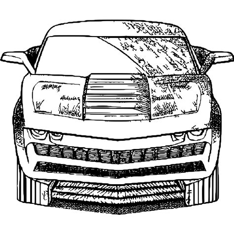 Desenho Para Colorir Camaro Creative Fabrica