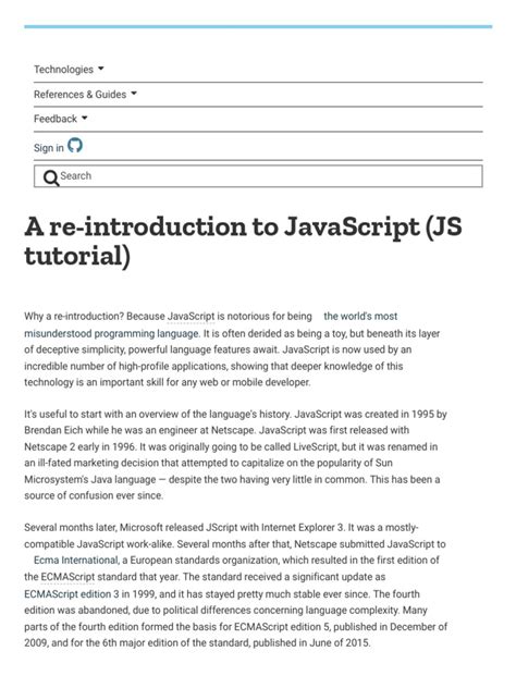 a re introduction to javascript js tutorial search download free pdf scope computer