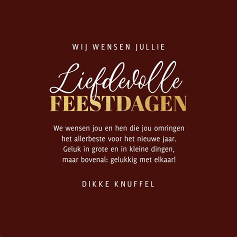 Liefdevolle Kerstkaart Goud Sterretjes Hart Kaartje2go