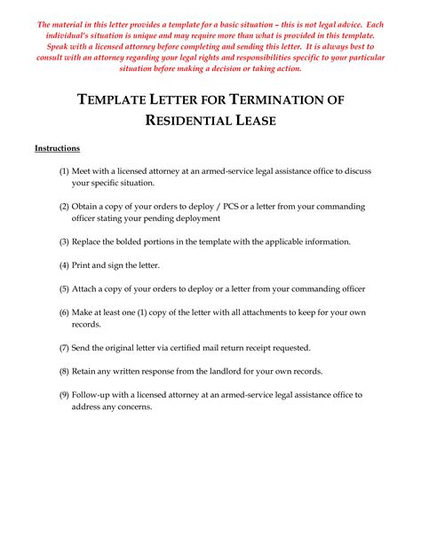 Residential Lease Termination Letter How To Write A Proper