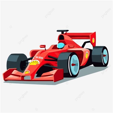 F1 Clipart Cartoon Illustration Of Ferrari F1 Racing Car Vector Car