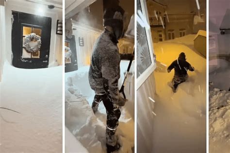 A Mai Nins puțin Zăpadă Până La Acoperișuri în Norvegia Oamenii