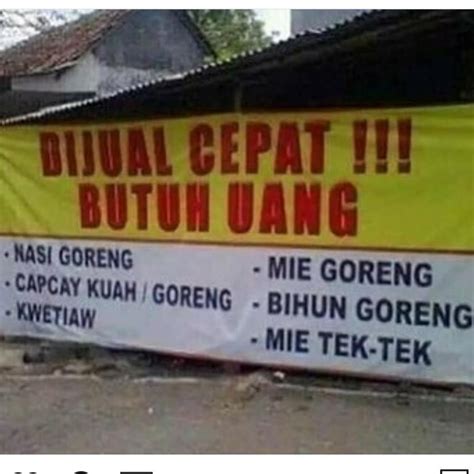 10 Tulisan Kocak Di Spanduk Jualan Bikin Nyengir Humor Meme Tebakan