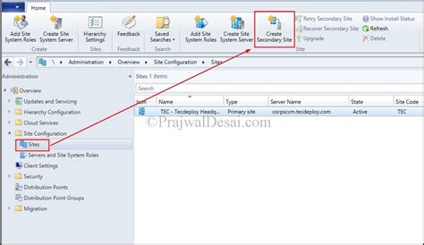 Step By Step Guide For SCCM Secondary Site Installation