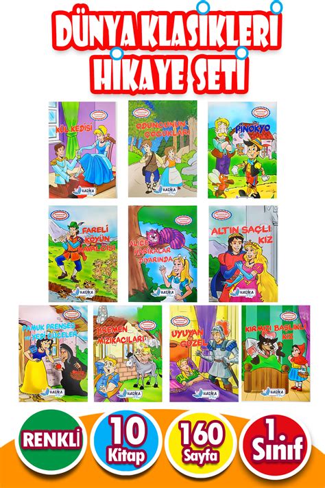 Harika Kitap Dünya Klasiklerinden Seçmeler 10 Kitap Anaokulu ve 1