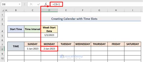 How To Create A Calendar With Time Slots In Excel Easy Steps