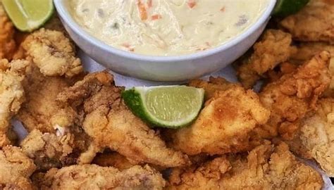 Receita de Iscas de Peixe Molho Tártaro perfeito Cozinha do Pai
