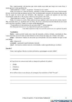 Banco Worksheets
