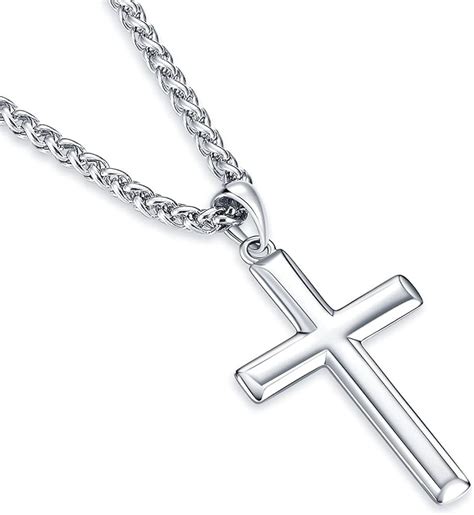 Sterling Silver Cross Necklace For Men