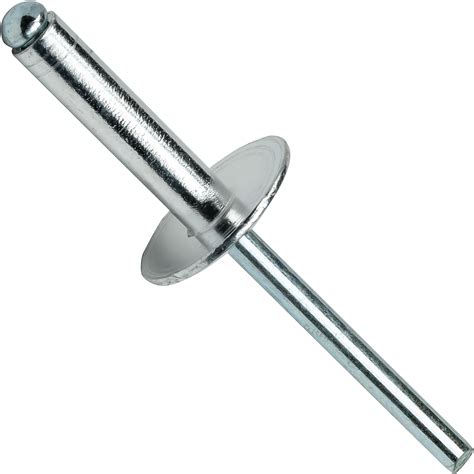 Large Flange Pop Rivets Aluminum Body Steel Mandrel Dome Head Blind