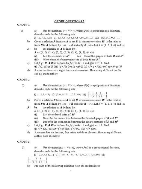 group question3 sets functions combinatorics relations pdf set mathematics function