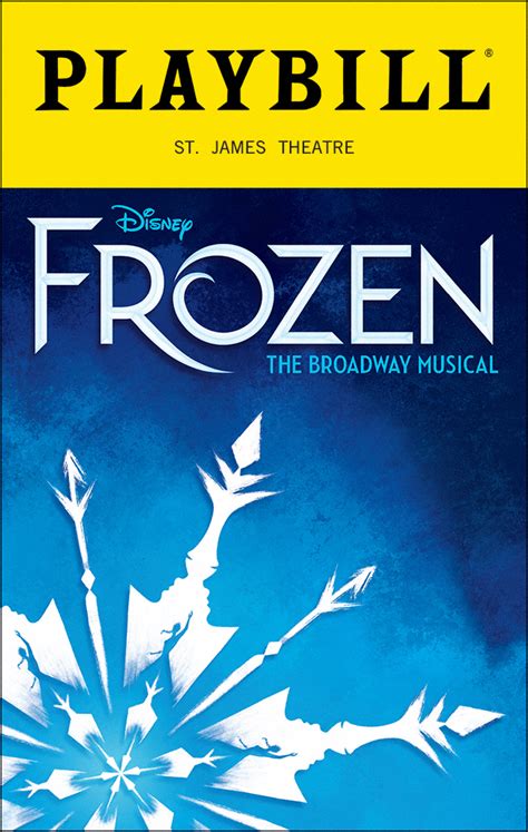 Frozen Broadway St James Theatre 2018 Playbill