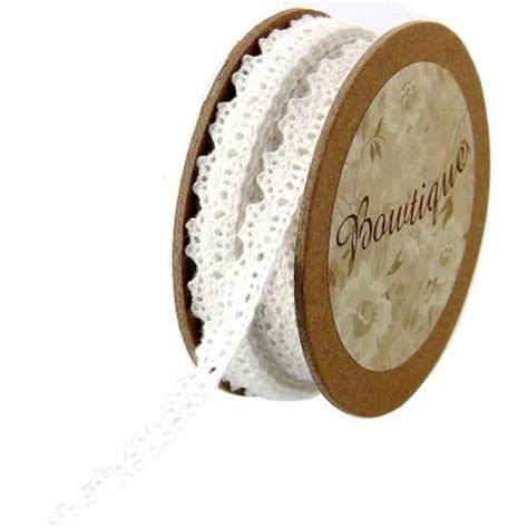 Ruban Dentelle Blanche 10 Mm Bobine 5 M Ref 035 Cdiscount Beaux